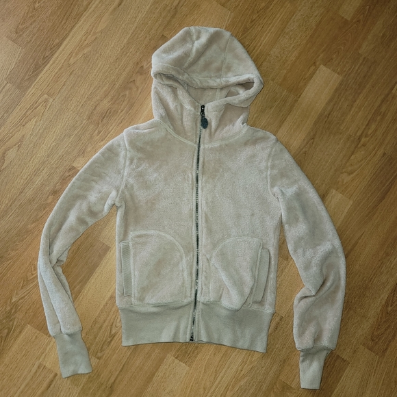 b's closet | Tops | Beige Furry Hoodie Small | Poshmark